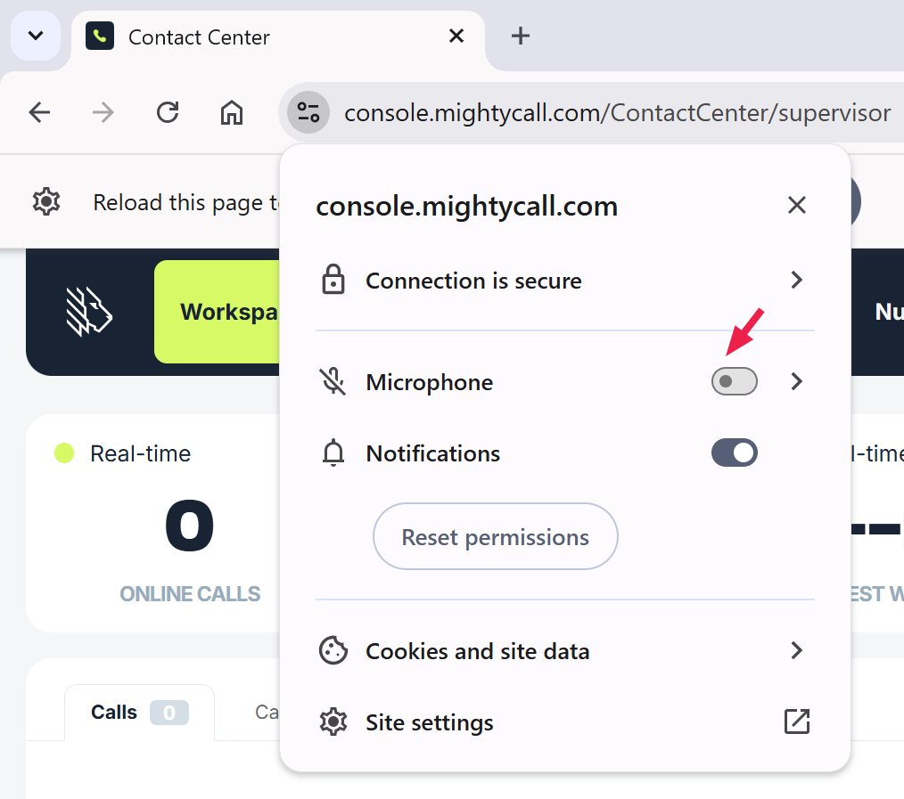 How to allow access to my microphone?