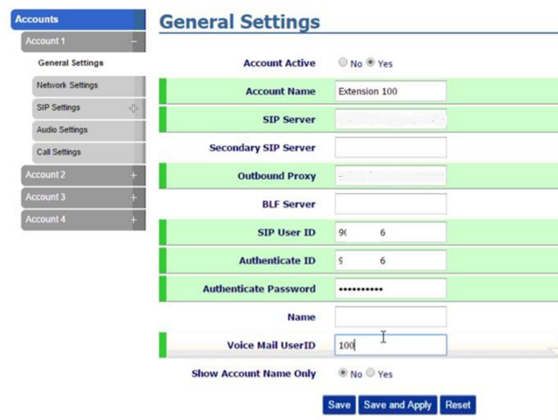 Grandstream GXP2xx Configuration Guide