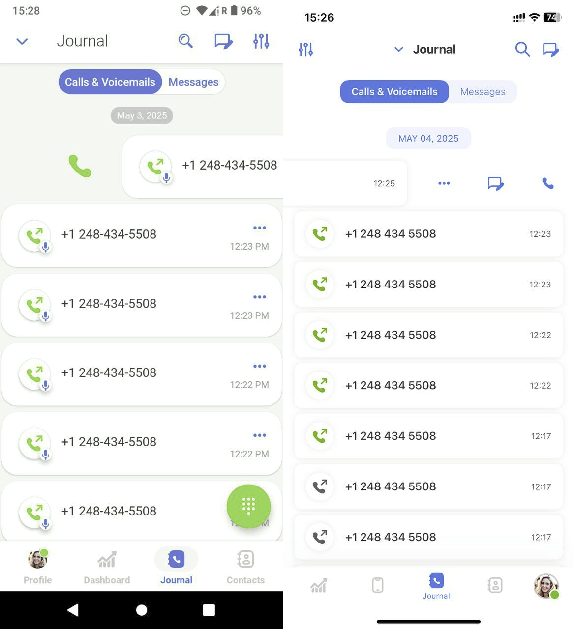 Making Calls in the App