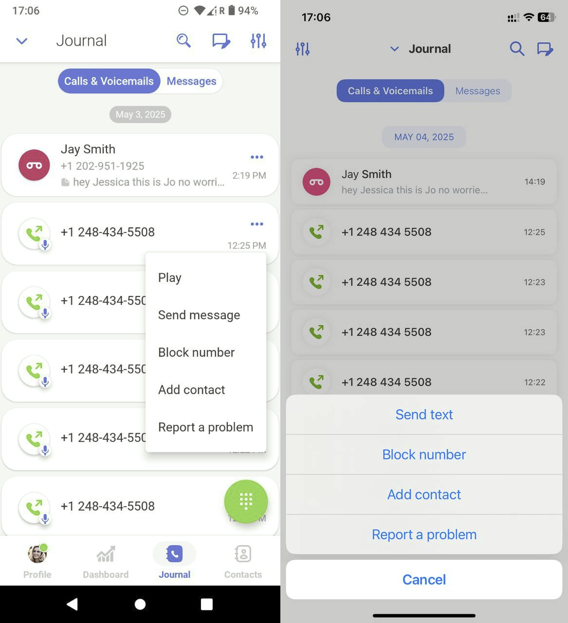 Receiving Calls in the App